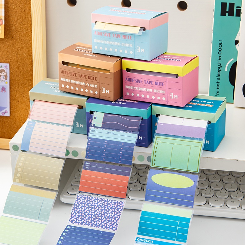 70 Pcs Boxed Creative Pull-out Style Sticky Notes Student Tearable ...