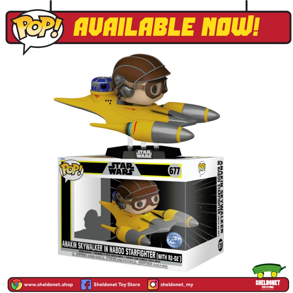 Funko Pop! Rides Super Deluxe: Star Wars - Anakin in Naboo Starfighter ...