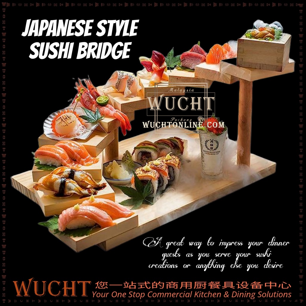【WUCHT】Japanese Style Sushi BBQ Bridge Creative Tray Ornament Tableware ...