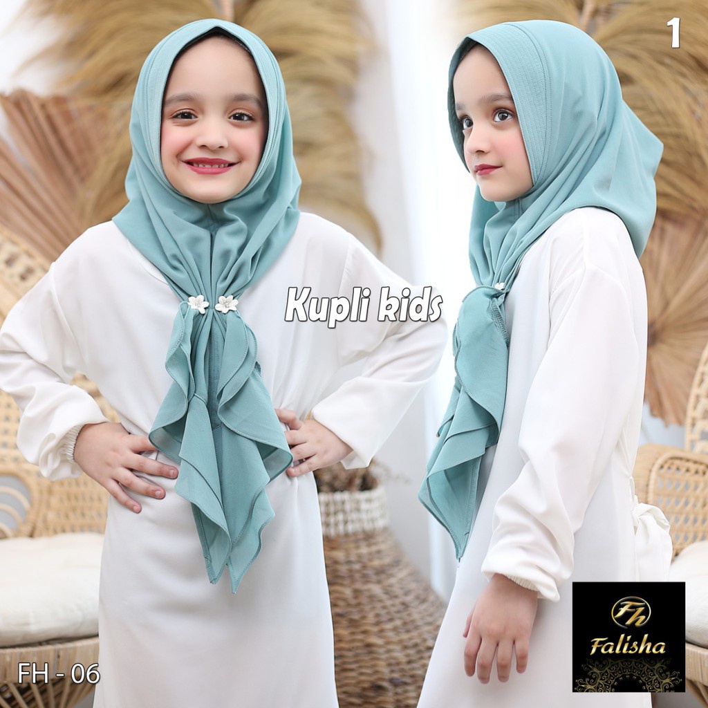 Kupli Kids Original Falisha Hijab Children's Hijab | Shopee Malaysia