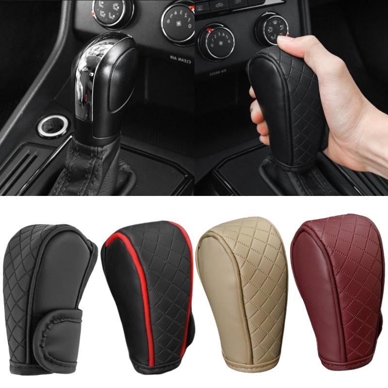 Car Shift Handle Cover PU Leather Non-Slip Wear-resistant Shift Knob ...