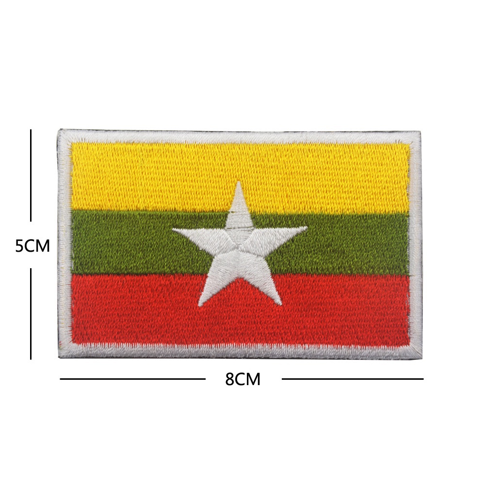 Southeast Asian Countries Flags of World Embroidered Velcro Singapore Malaysia Thailand Vietnam ...
