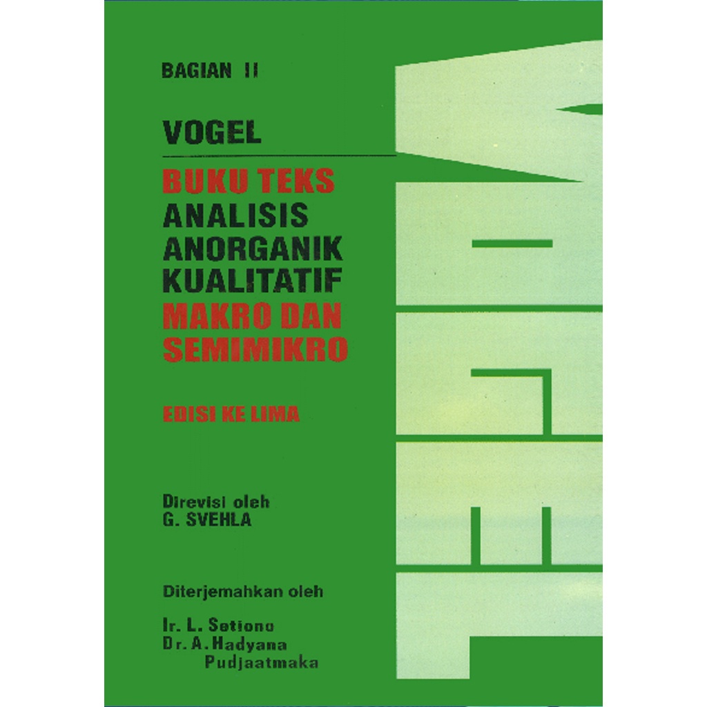 Vogel Book Text Book Of Macro And Semimicro Qualitative Inorganic ...