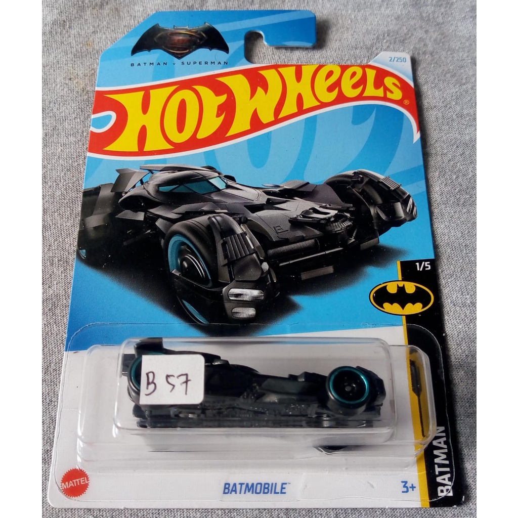 Hot Wheels - Batmobile Batman V Superman Black Blue Tires | Shopee Malaysia