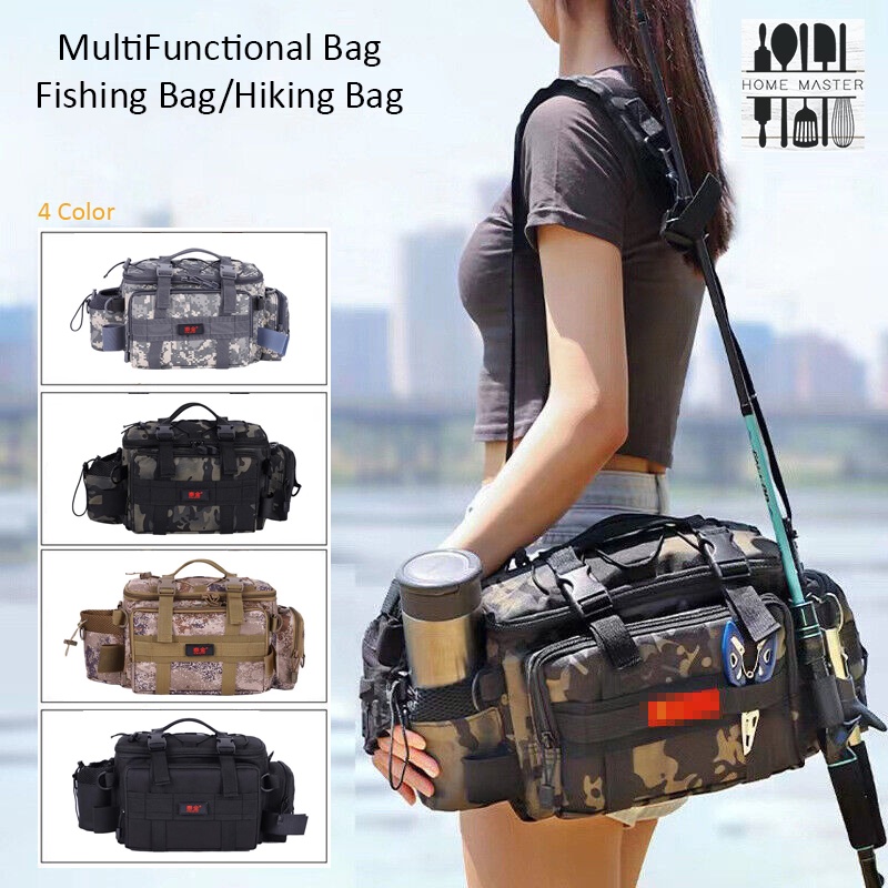Premium High Capacity Mancing beg Fishing Bag Tactical Bag Belt ...