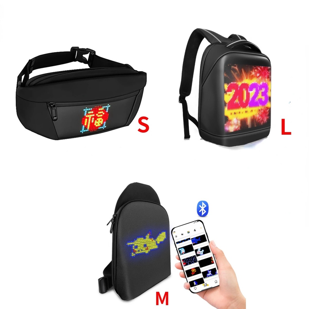 Fashionable Smart Led Screen Backpack Bluetooth Edition Waterproof Bag ...
