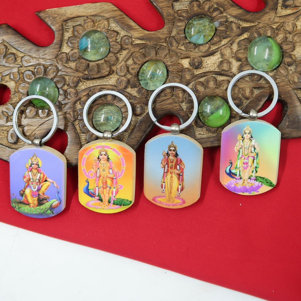 New Indian Keychain Wood Made Indian Product Murugan | Shopee Malaysia