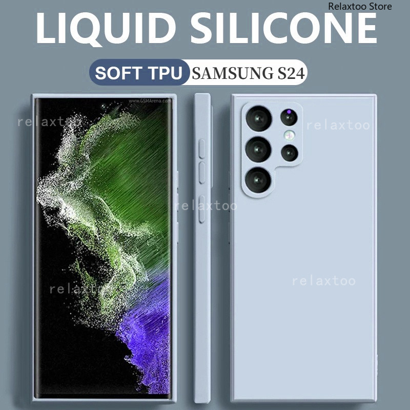 Silicone Casing For Samsung Galaxy S24 Ultra Plus FE S24+ S24Ultra ...