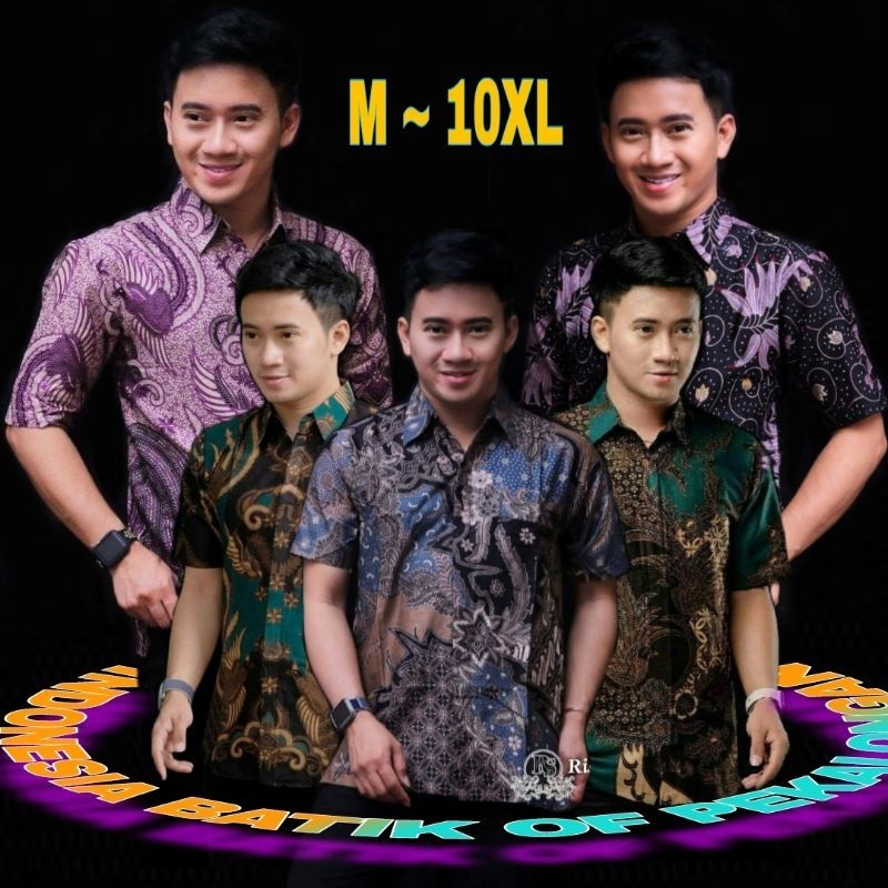 PRE ORDER KEMEJA UNGU Hem batik Men batik Purple Color // batik Shirt big size jumbo size M L XL ...