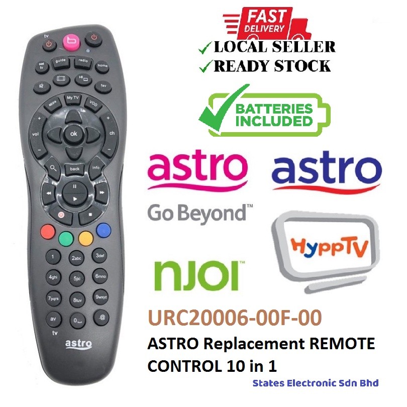 ASTRO Replacement REMOTE CONTROL 10 in 1 For BEYOND/NJOI/PVR/ALL OLD ...