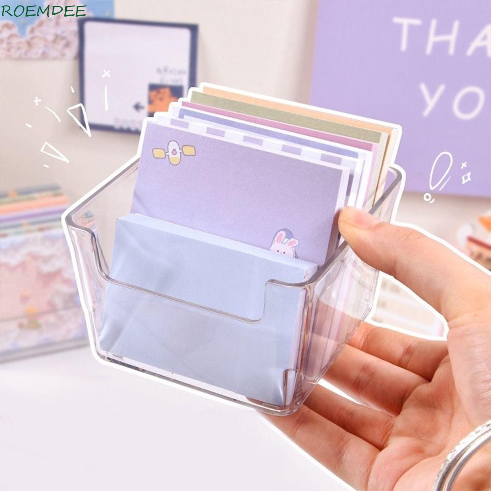 ROEMDEE Acrylic Note Holder, Efficient Transparent Clear Note Box, INS ...