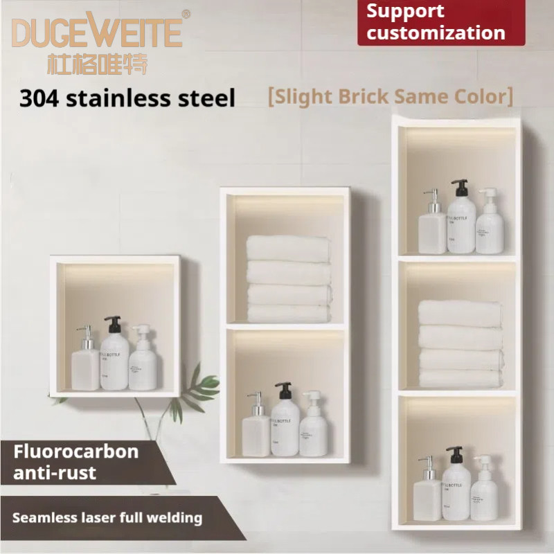 [Ready Stock] Milk White Stainless Steel Shrine Bathroom Embedded TV ...