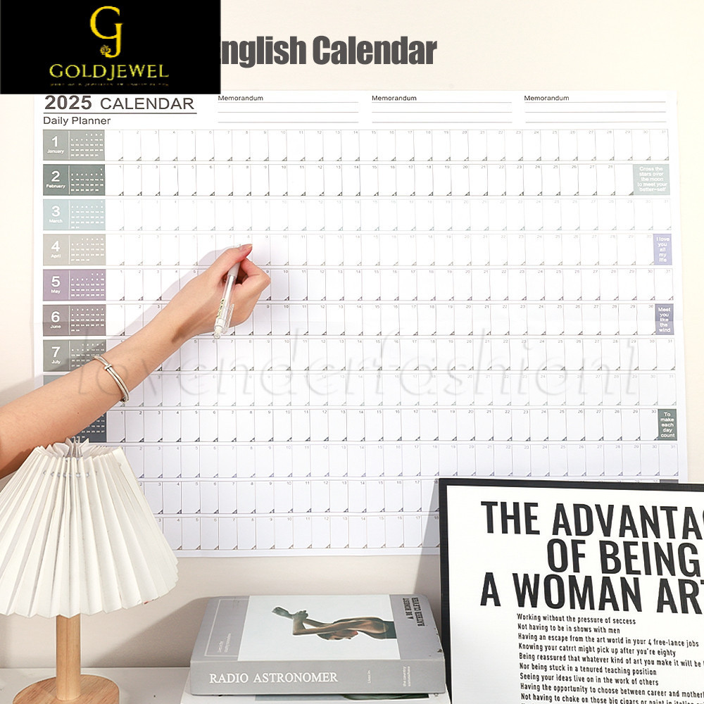 [MJ] 2025 Calendar Planner Sheet - Durable, Multi Functional, Decorative - for Office Supplies ...