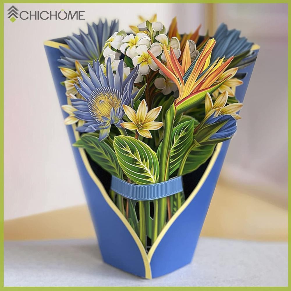 [chichome.my] Mothers Day 3D Paper Pop Up Flower Bouquet Greeting Card ...
