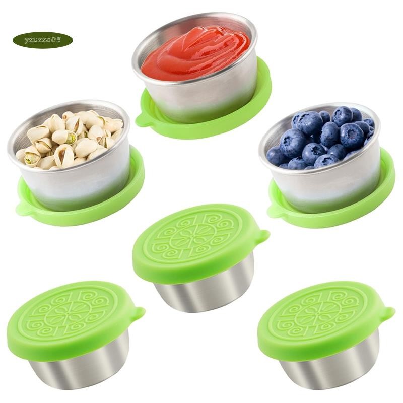 Salad Sauce Container with Lid Watertight Reusable Stainless Steel ...