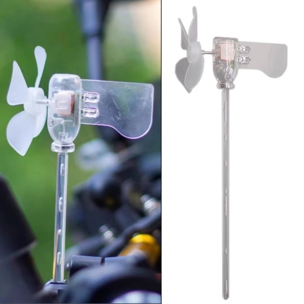 Safe Riding Car Motorcycle Decorations Wind Power Generation LED Light ...