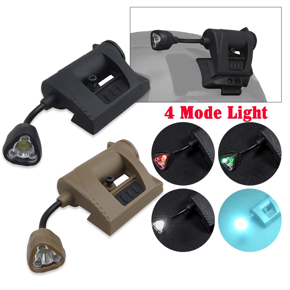 Tactical Helmet Light Mpls Charge Helmet Lamp 3 Mode Green Red IR Laser ...
