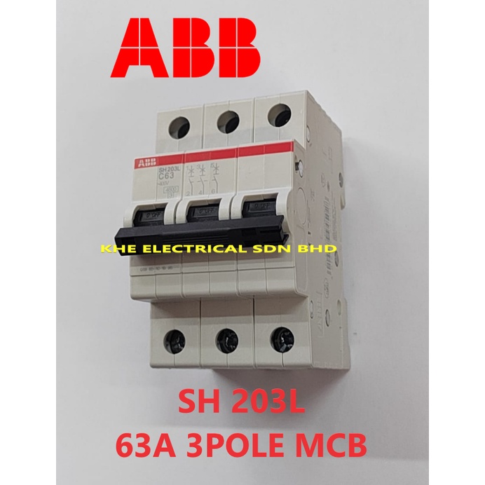 ABB MCB 3Pole SH203L-C-32A/40A/63A [4.5kA] [Ready Stock] | Shopee Malaysia