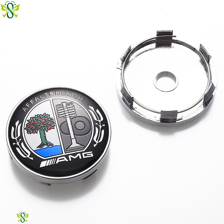 [Same Day Delivery] Benz Benz 4pcs 60mm Benz Apple Tree Hub Cover logo ...