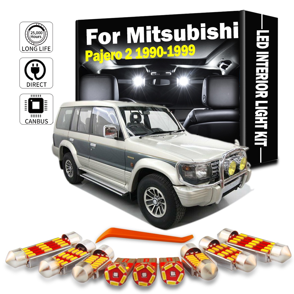 11Pcs For Mitsubishi Montero Shogun Pajero 2 V31 V32 V33 1990-1999 LED Interior Canbus Auto Bulb ...