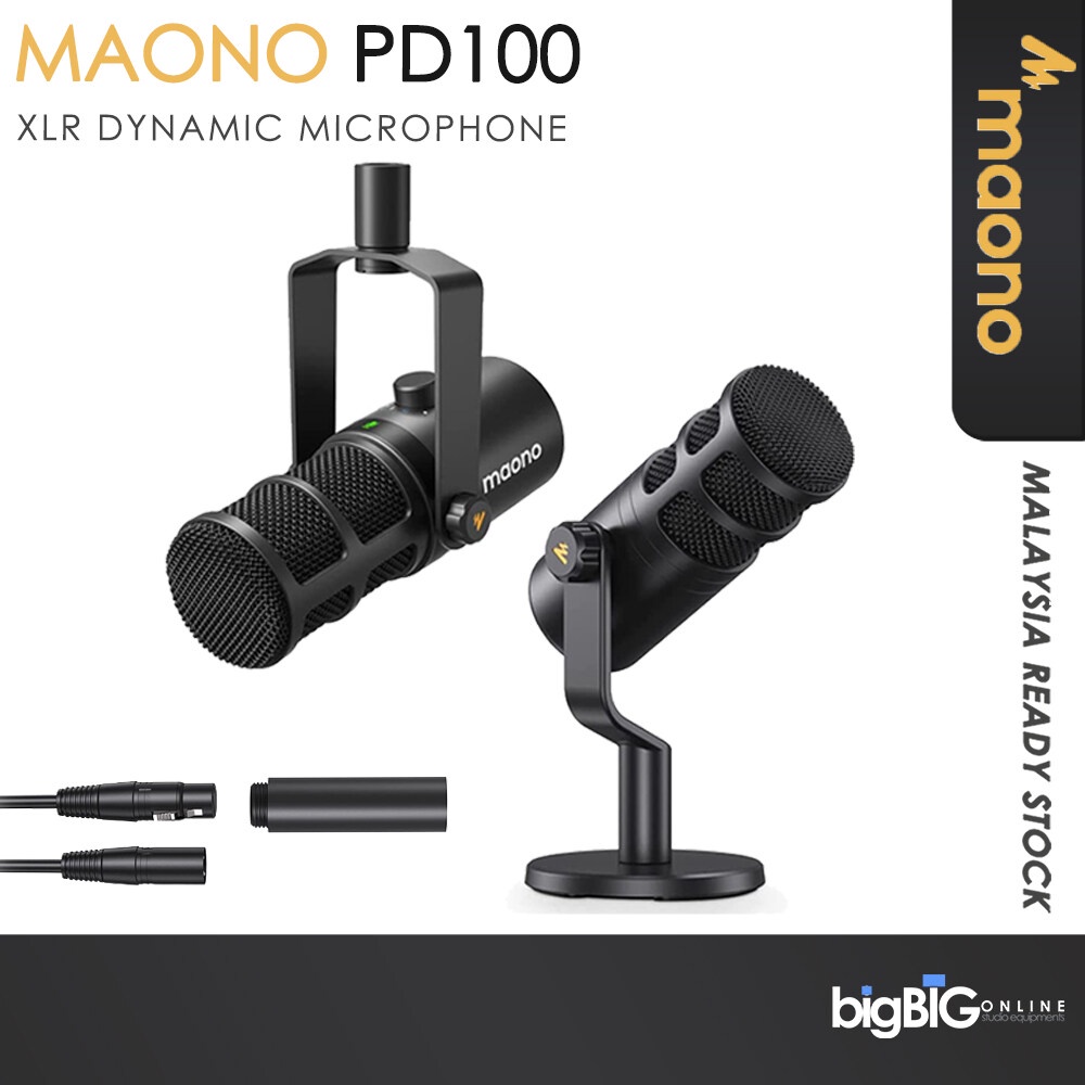 Maono PD100 Professional Podcast Dynamic Microphone XLR Mic for ...