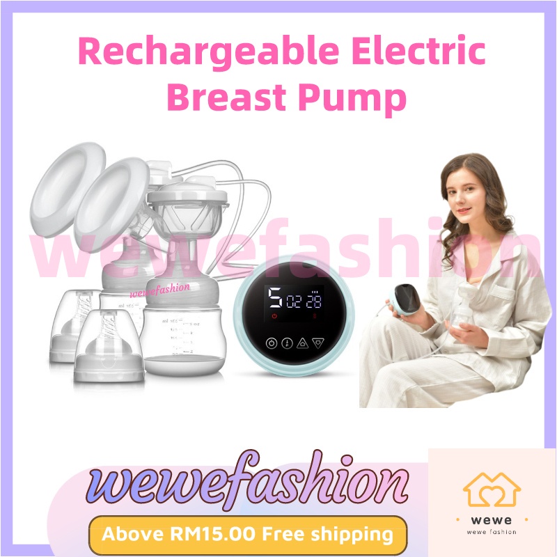 READY STOCK!!!Rechargeable Breast Pump Double Electric Breast Pump Pam ...