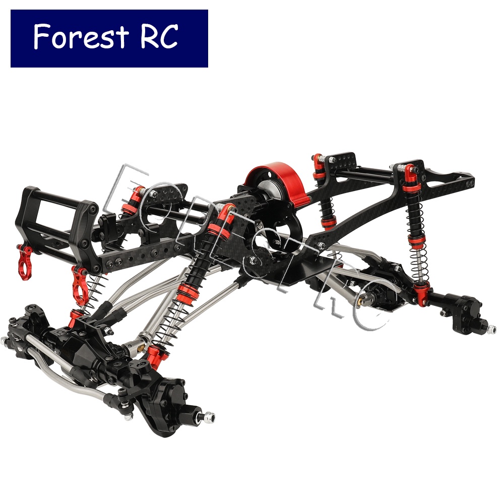 Metal and Carbon Fiber LCG RC Car Chassis Frame with Portal Front Rear ...
