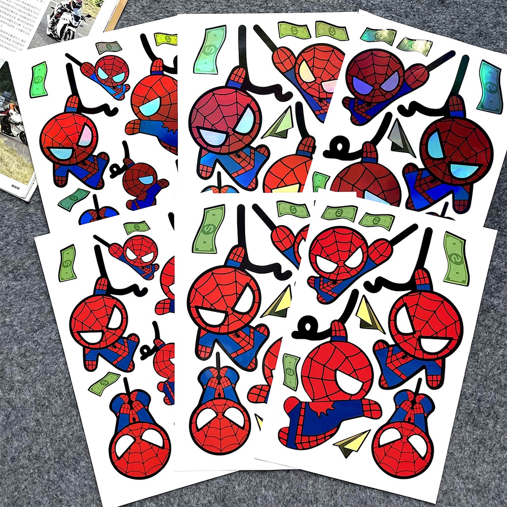 1 SET Marvel Spider Man Car Sticker Decor Automobile Body Window ...