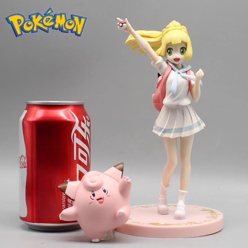 19cm Pokemon Lillie Clefairy Figure Anime Girl PVC Figure | Shopee Malaysia