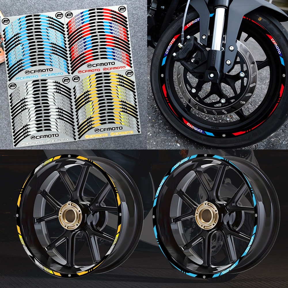 17" Reflective Motorcycle Rim Hub Strips Decal Stickers For CFMoto ...