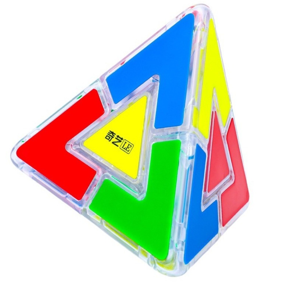 QiYi Pyraminx Duo 2x2 Skewb Strange Shape Speed Cube Transparent Glass ...