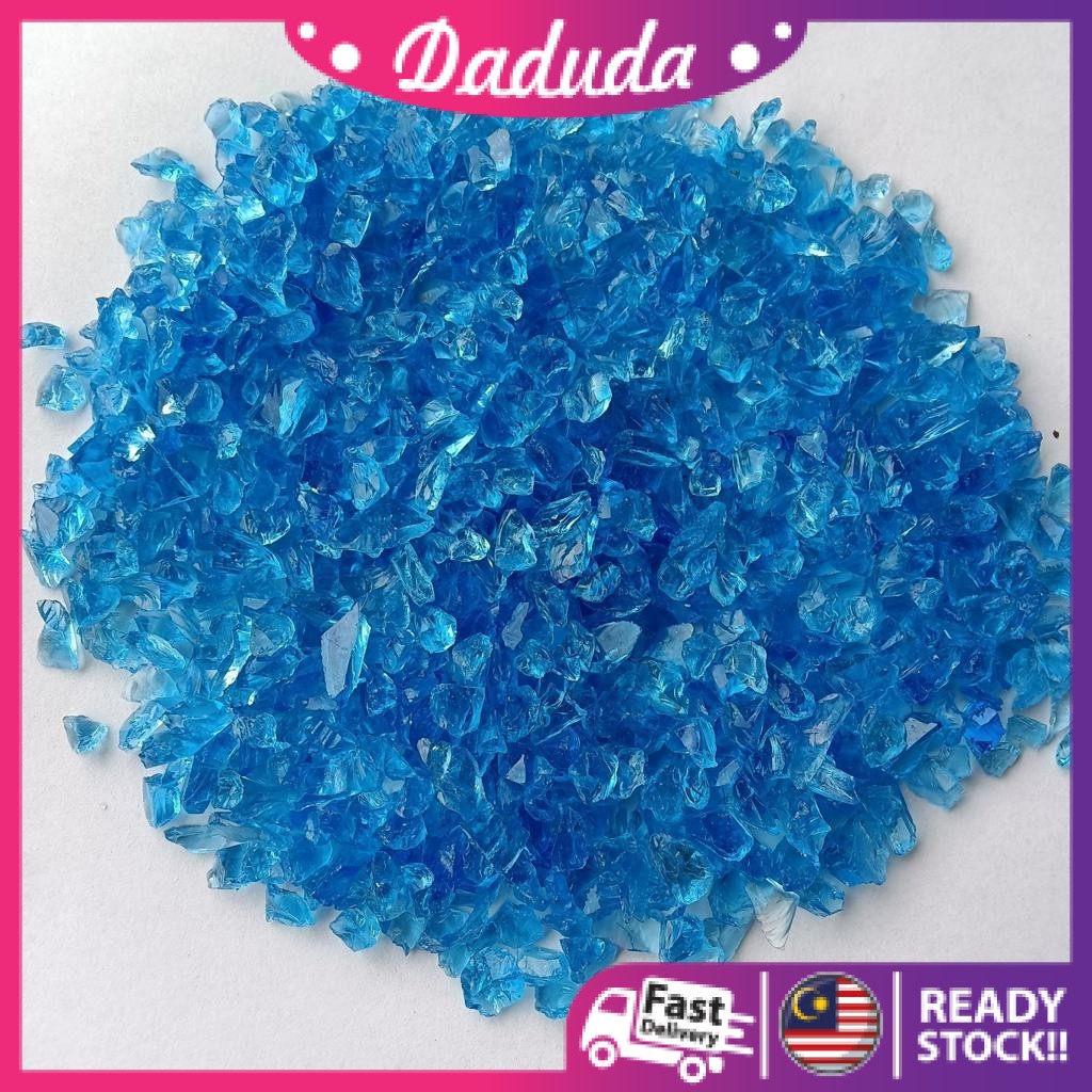 Aquarium Blue Crystal Sand Stone (500g) ,Pasir Crystal Biru Best ...