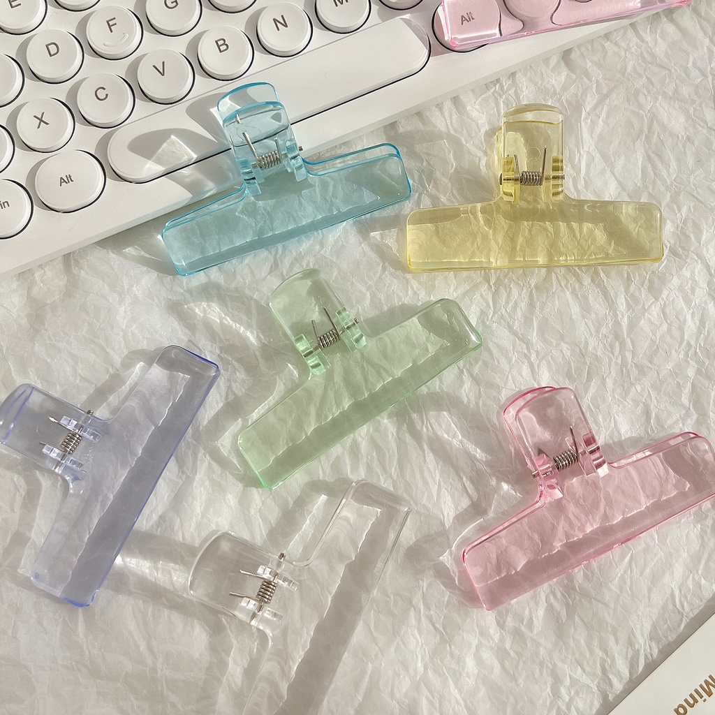 Ins Style Transparent Acrylic Clip Folder Student Office Test Paper ...