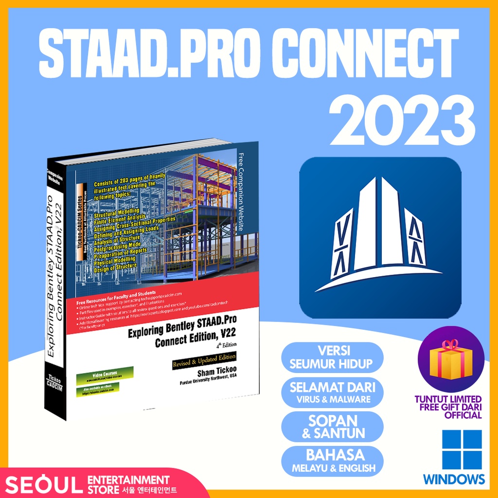 Bentley STAAD.Pro WINDOWS PC 🎇 LIFETIME PREMIUM 🎇 EASY INSTALL 🎇 FAST DELIVERY 🎇 SAFE | Shopee ...