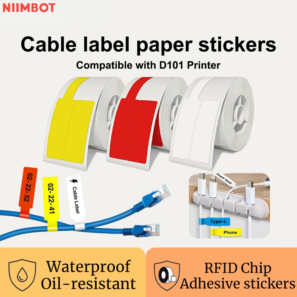 [D101 Special Cable Label] NIIMBOT Self-adhesive Thermal Label Paper ...