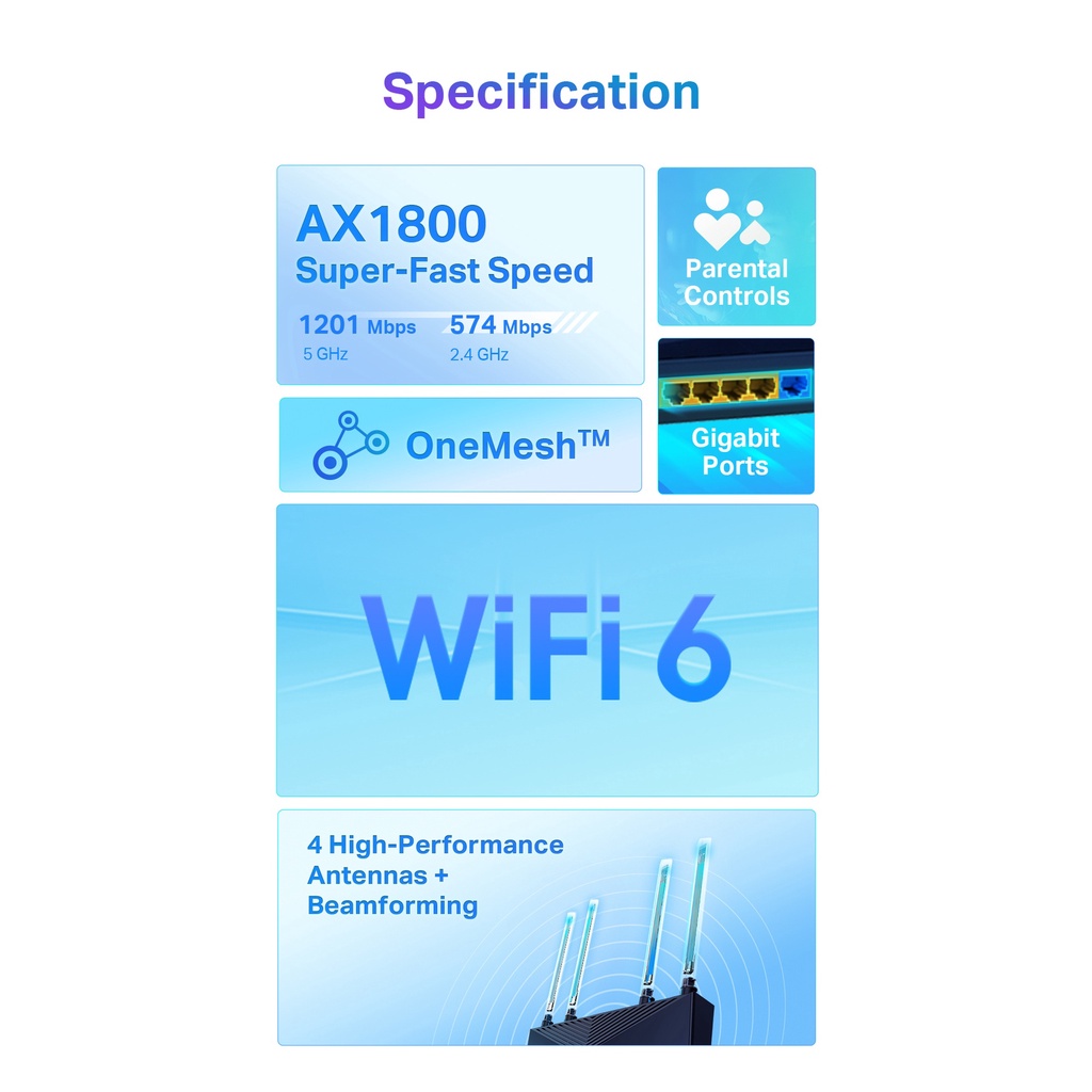 TP-Link Archer AX23 AX1800 Dual-Band Wireless AX WiFi 6 Router For ...