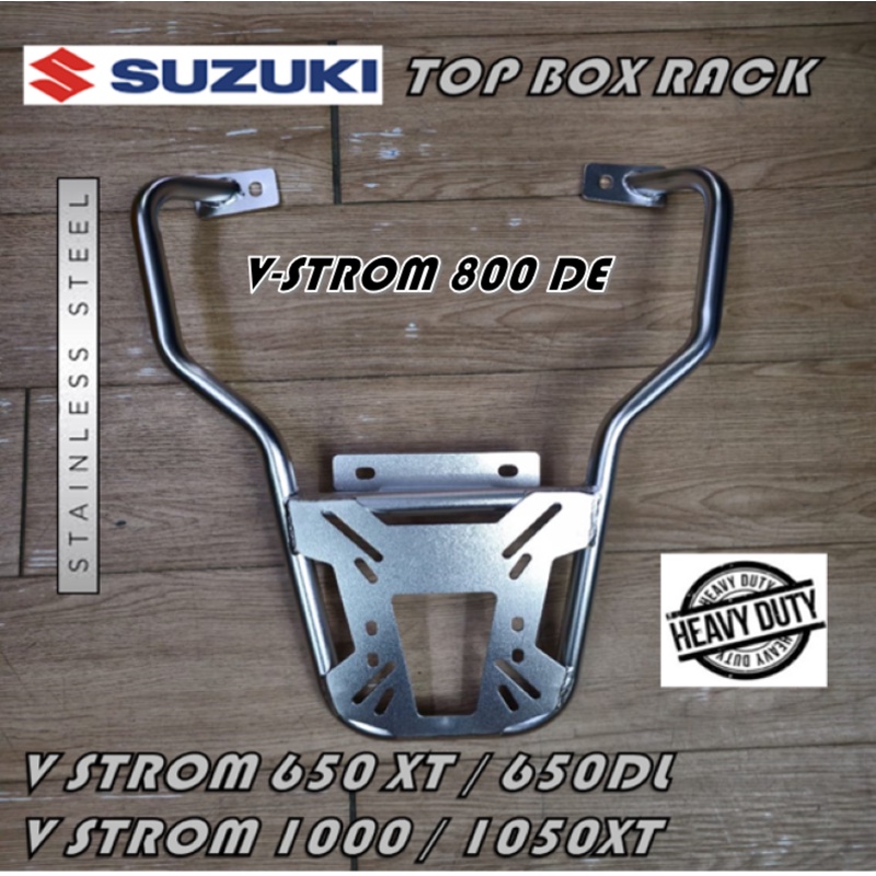 SUZUKI V STROM 800 DE V STROM 1050 XT STAINLESS STEEL TOP BOX TAIL RACK ...