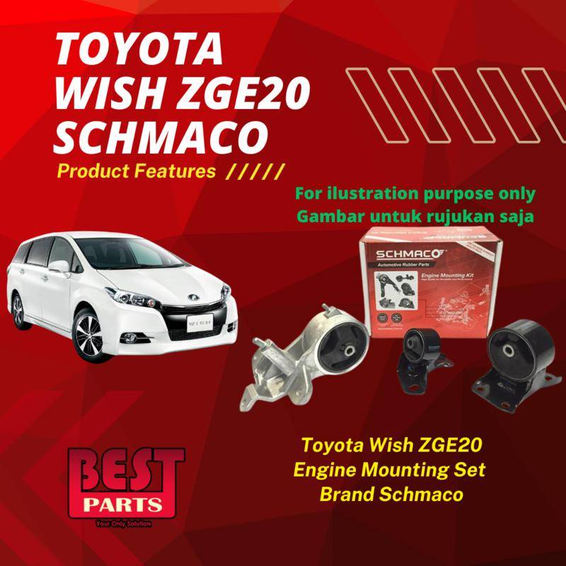 Schmaco Engine Mounting Set Toyota Wish 2.0 ZGE20 2009-2017 | Shopee ...