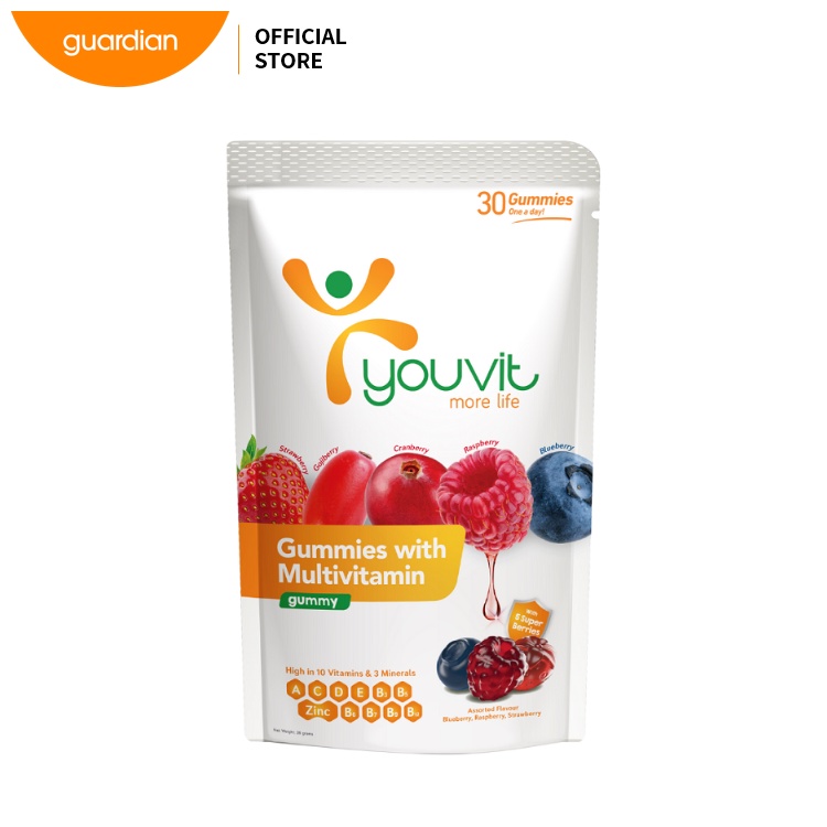 Youvit Adult Multivitamin Gummies Mix Berry (30's) | Shopee Malaysia