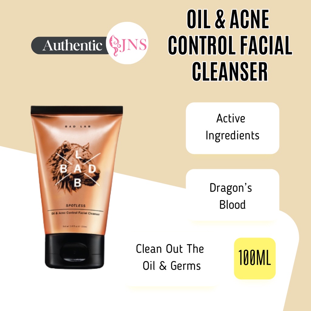 Bad Lab Spotless Oil & Acne Control Facial Cleanser (100ml) | Shopee ...