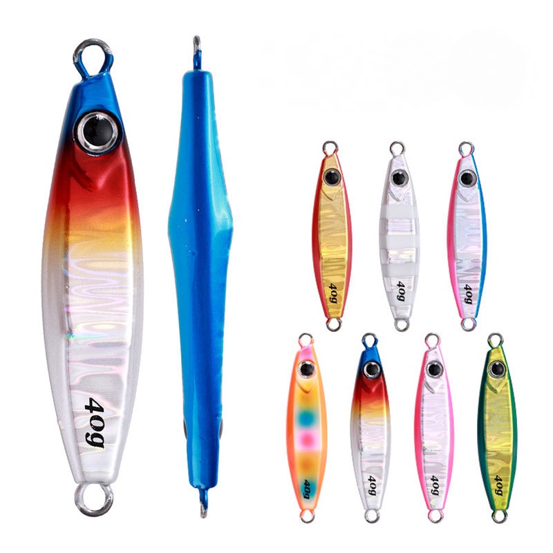 New model luminous 3D eyes 40g 60g 80g 100g sea fishing metal jig lure boat fishing metal jig ...