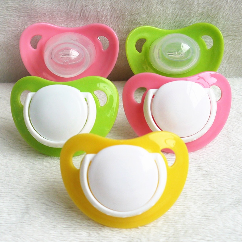 0-3 Year Old Baby Silicone Pacifier Round Head Flat Head Pacifier Fake ...
