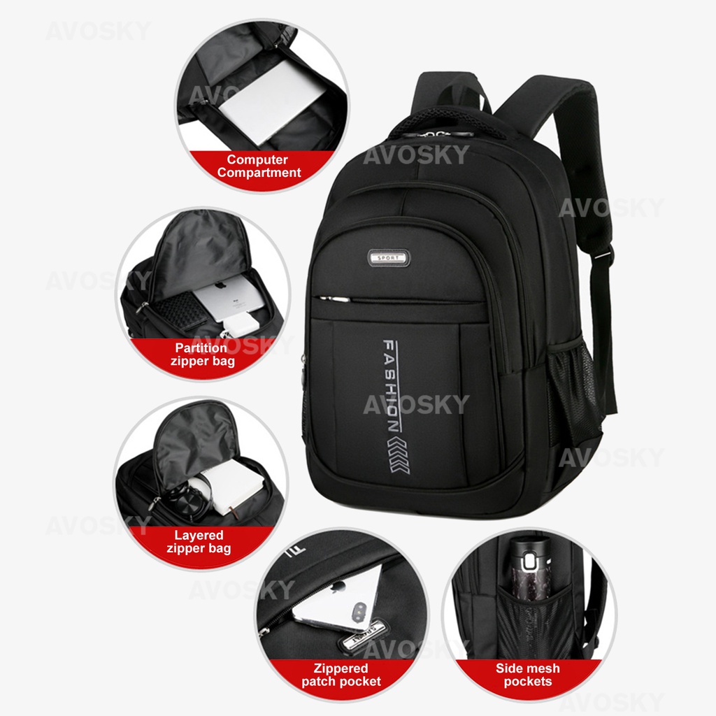 AVOSKY School Bag Primary Secondary Backpack Student Bag Children Beg ...