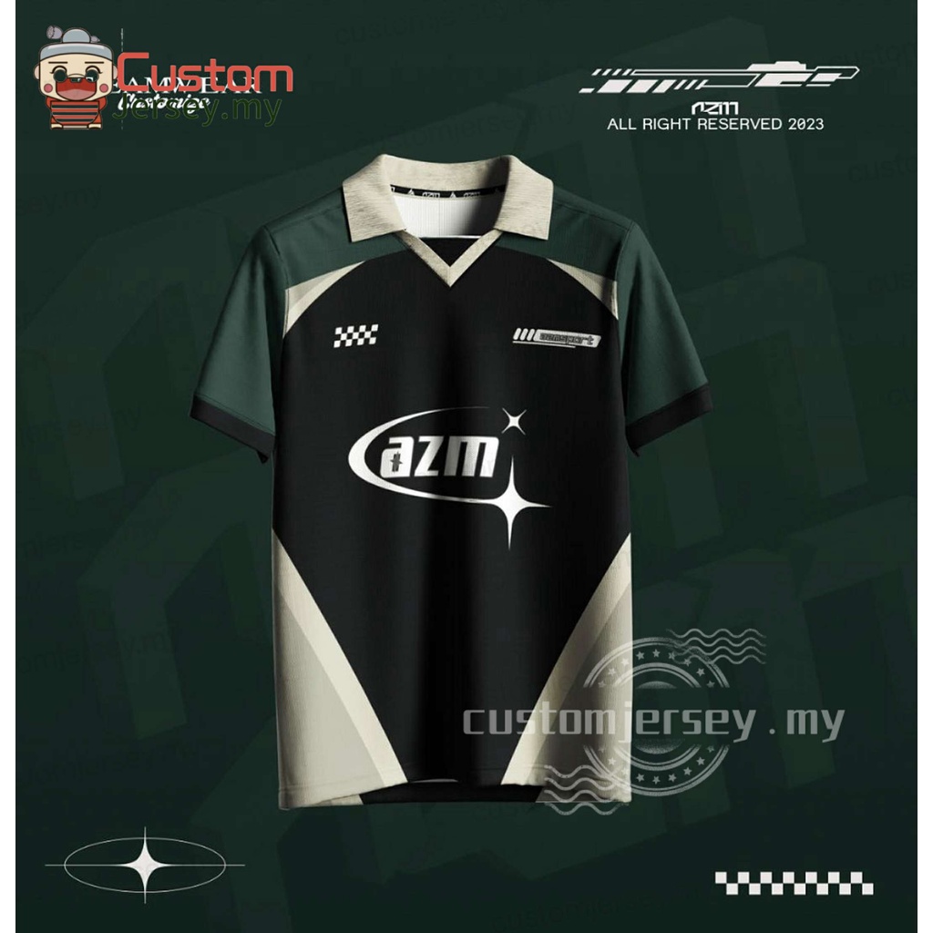 Baju Jersey Berkolar Plus Size Jersey Viral Murah Retro Collar Jersey ...