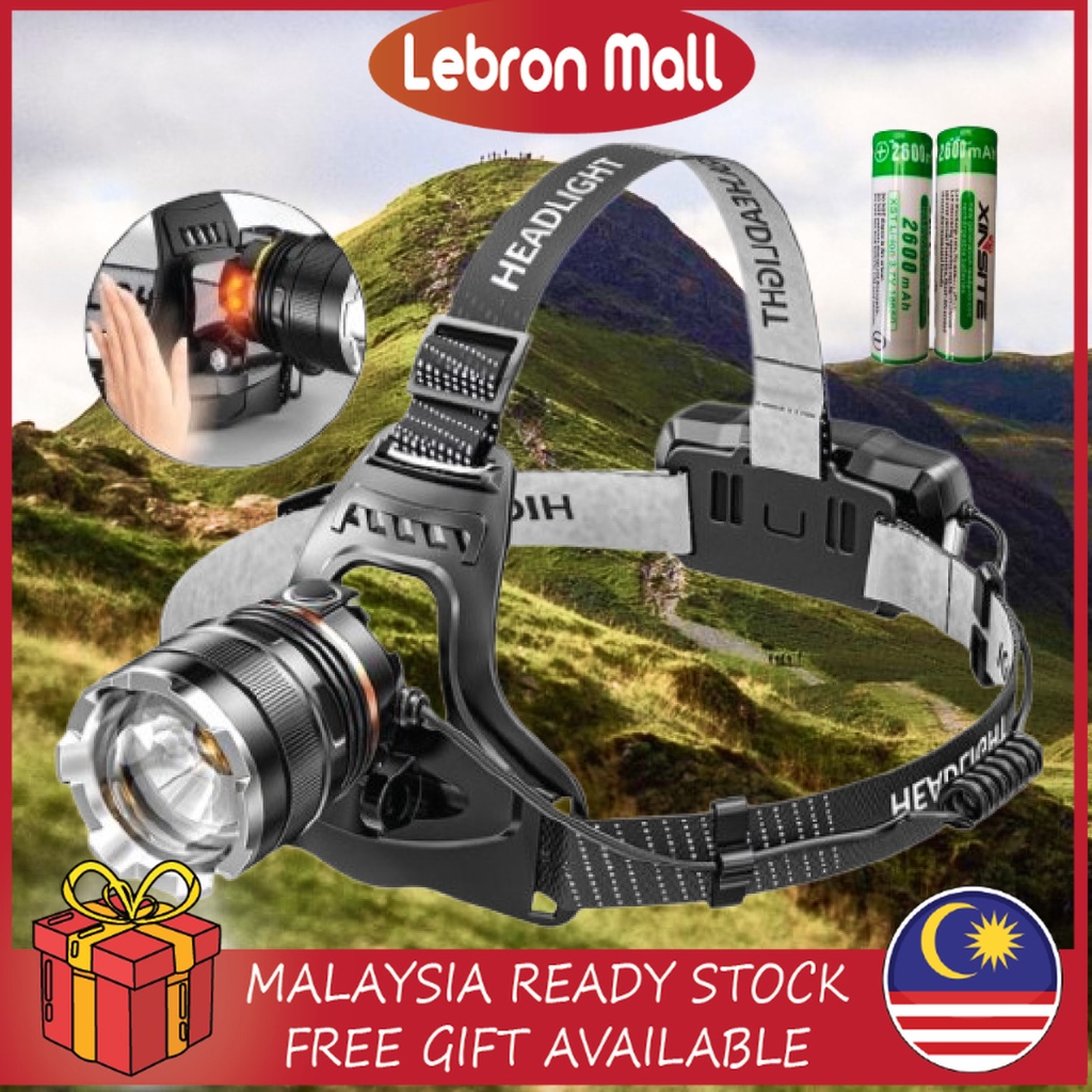 LEBRON High Powerful ZOOM Sensor Head lamp Super Bright Outdoor ...