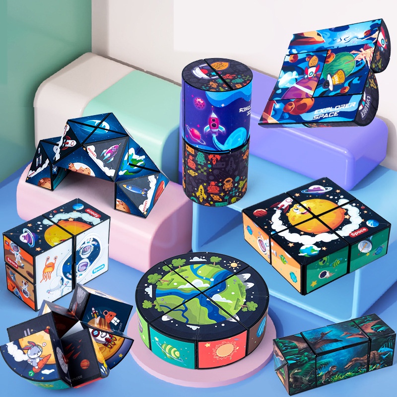 3D Variable Magnetic Rubik's Cube Geometry Infinite Cube Building ...