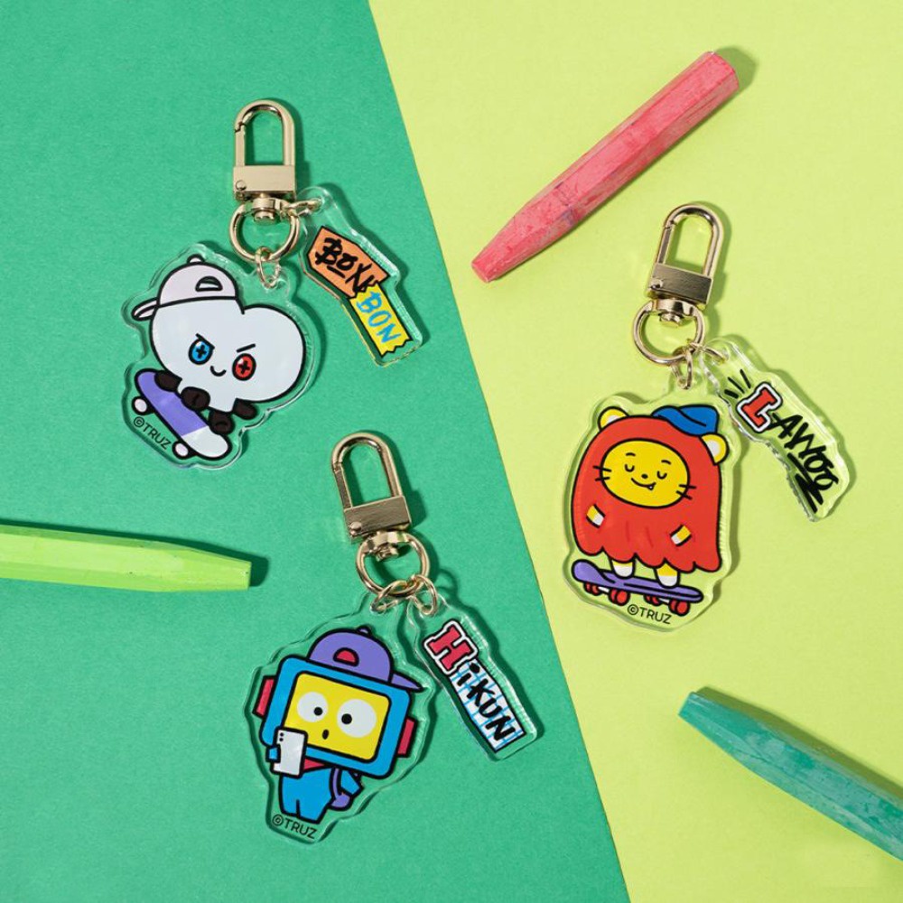 Kpop Idol TREASURE Cute Cartoon Characters TRUZ Keychains Acrylic ...