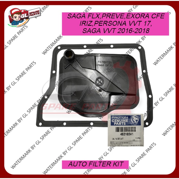 AUTO FILTER KIT CVT PROTON SAGA FLX PREVE CFE EXORA BOLD IRIZ PERSONA ...