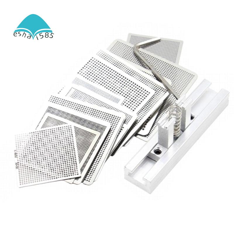 27 Pcs Steel Mesh Laptop Chip Flux BGA Reballing Stencil Template Kit ...