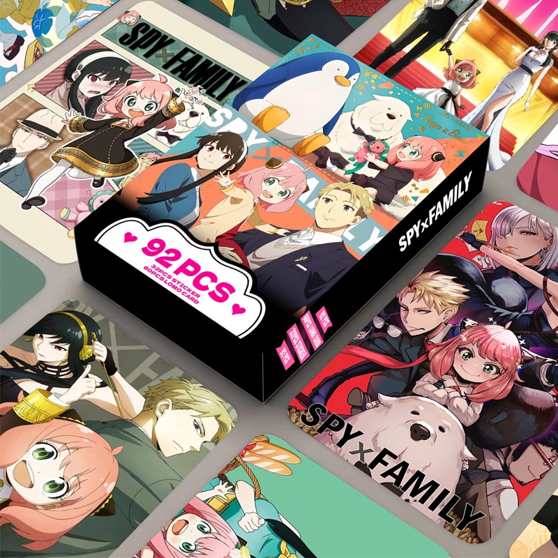 SPY FAMILY Photocard Anya Loid Forger Lomo Card Postcard Stickers 92pcs ...